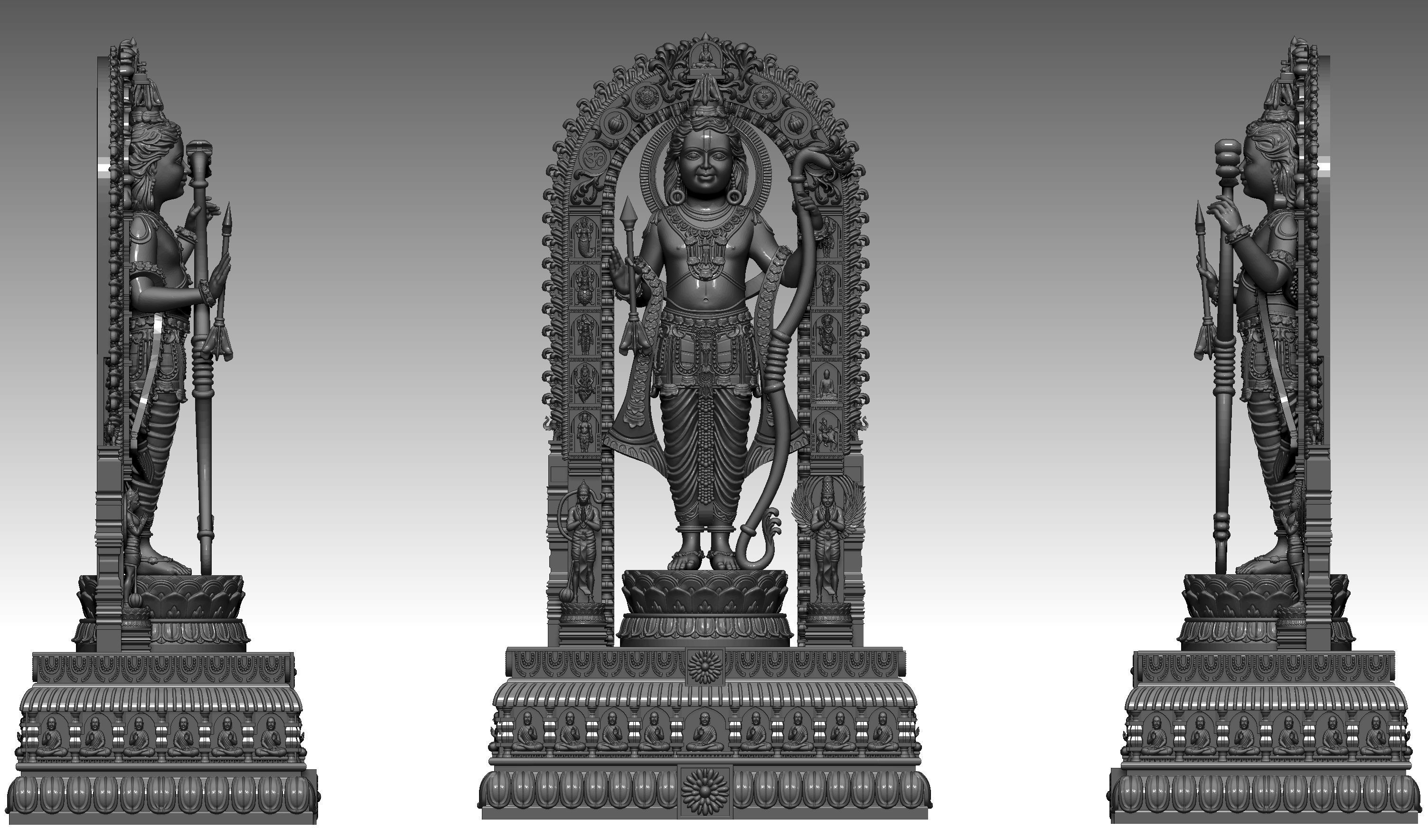 RAM LALLA STL 3D MODEL 4K QUALITY ORIGINAL WITH BASE FILE 3D model ...