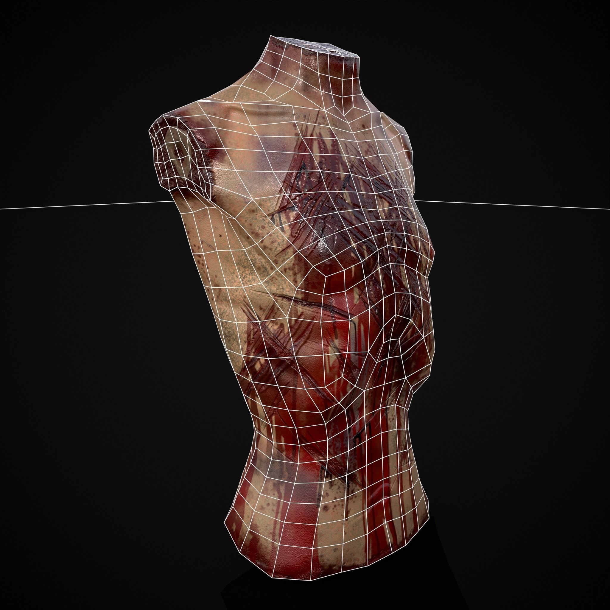 3D model Severed Male Torso VR / AR / low-poly | CGTrader