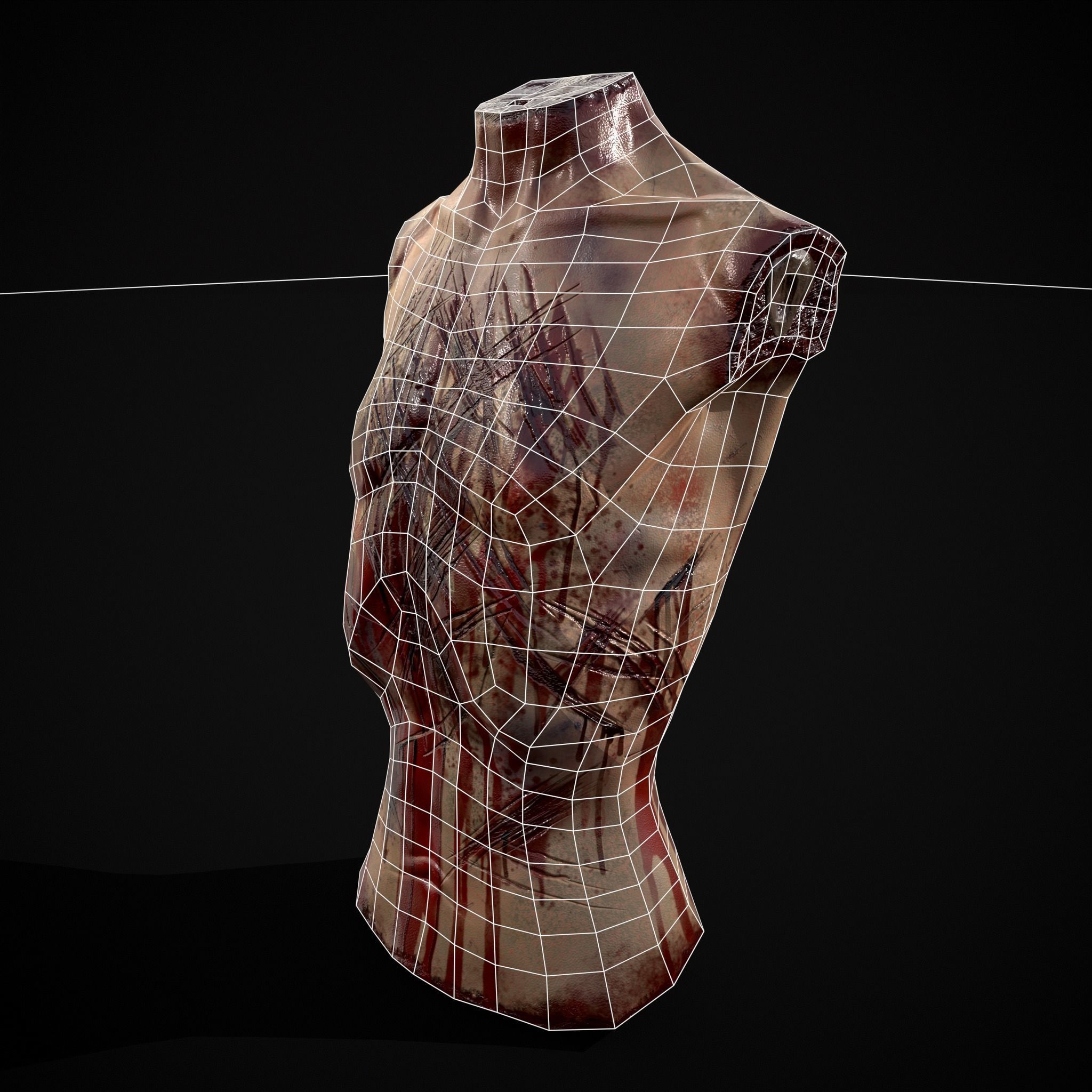 3D model Severed Male Torso VR / AR / low-poly | CGTrader