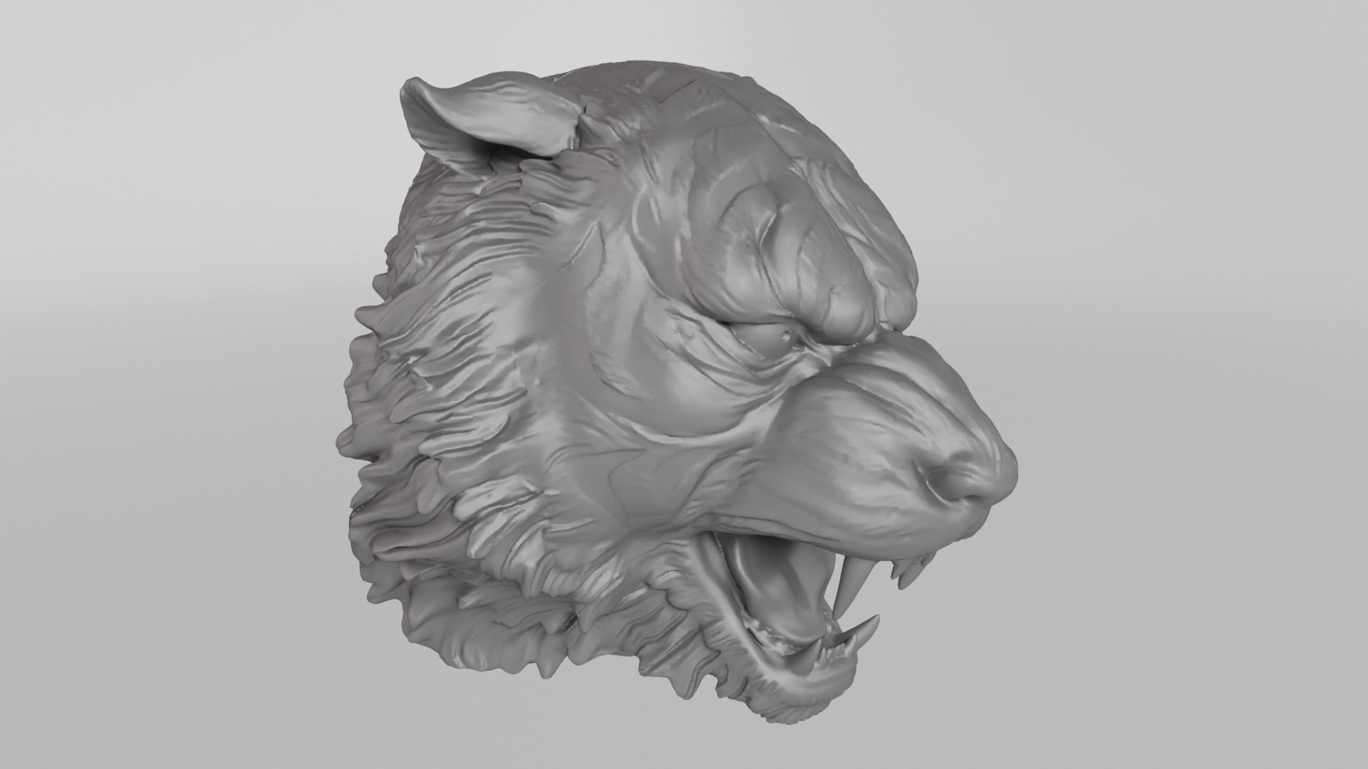 Tiger Face - 3D Printable 3D model 3D printable | CGTrader