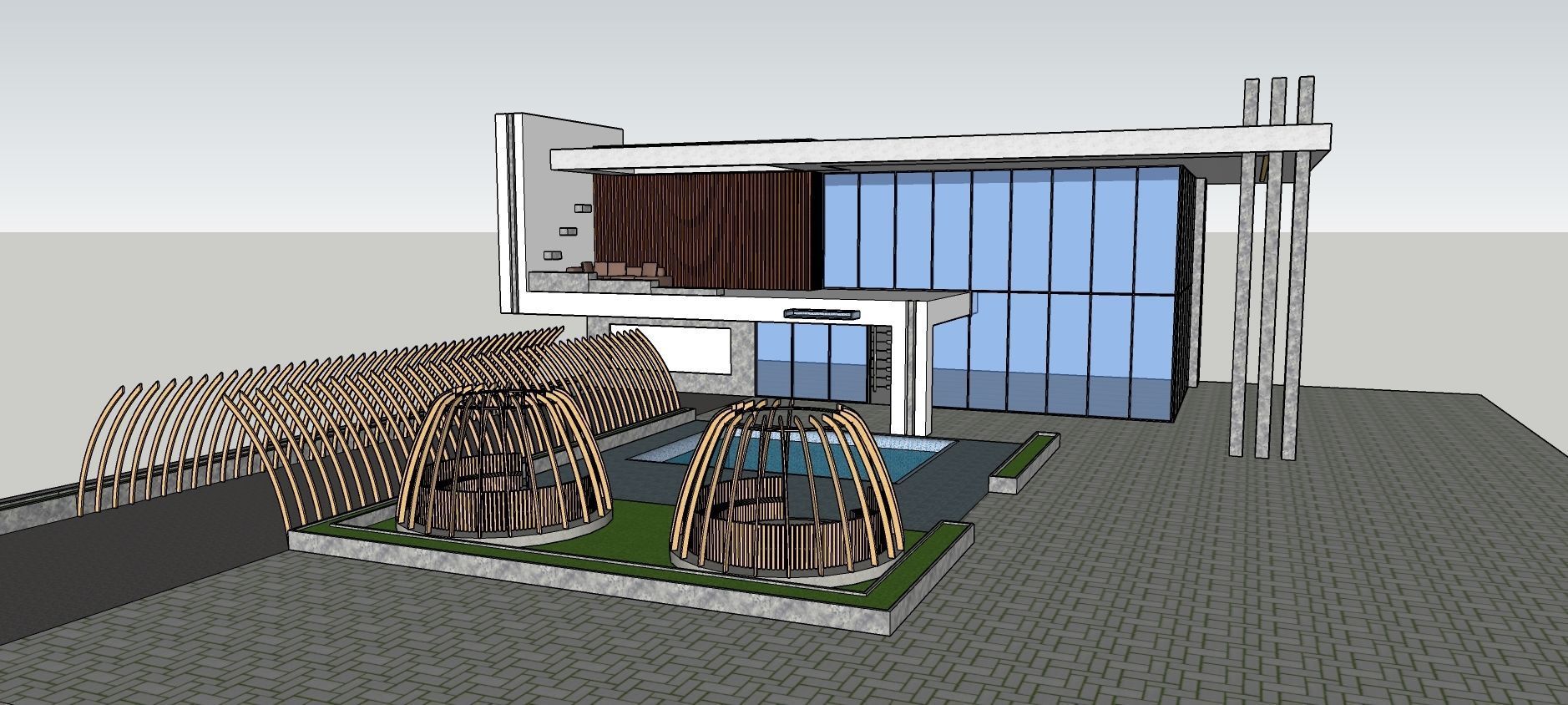 Modern Villa Modeled with SketchUp and Rendered with Lumion 3D model | CGTrader