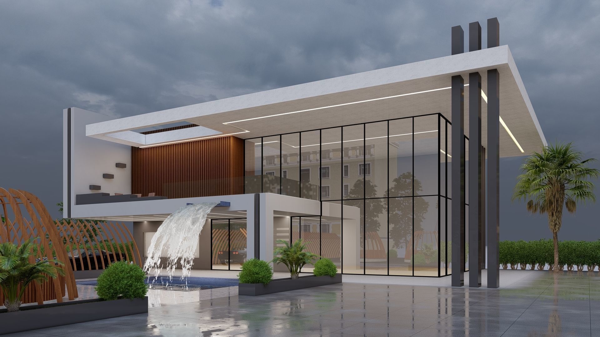 Modern Villa Modeled with SketchUp and Rendered with Lumion 3D model ...