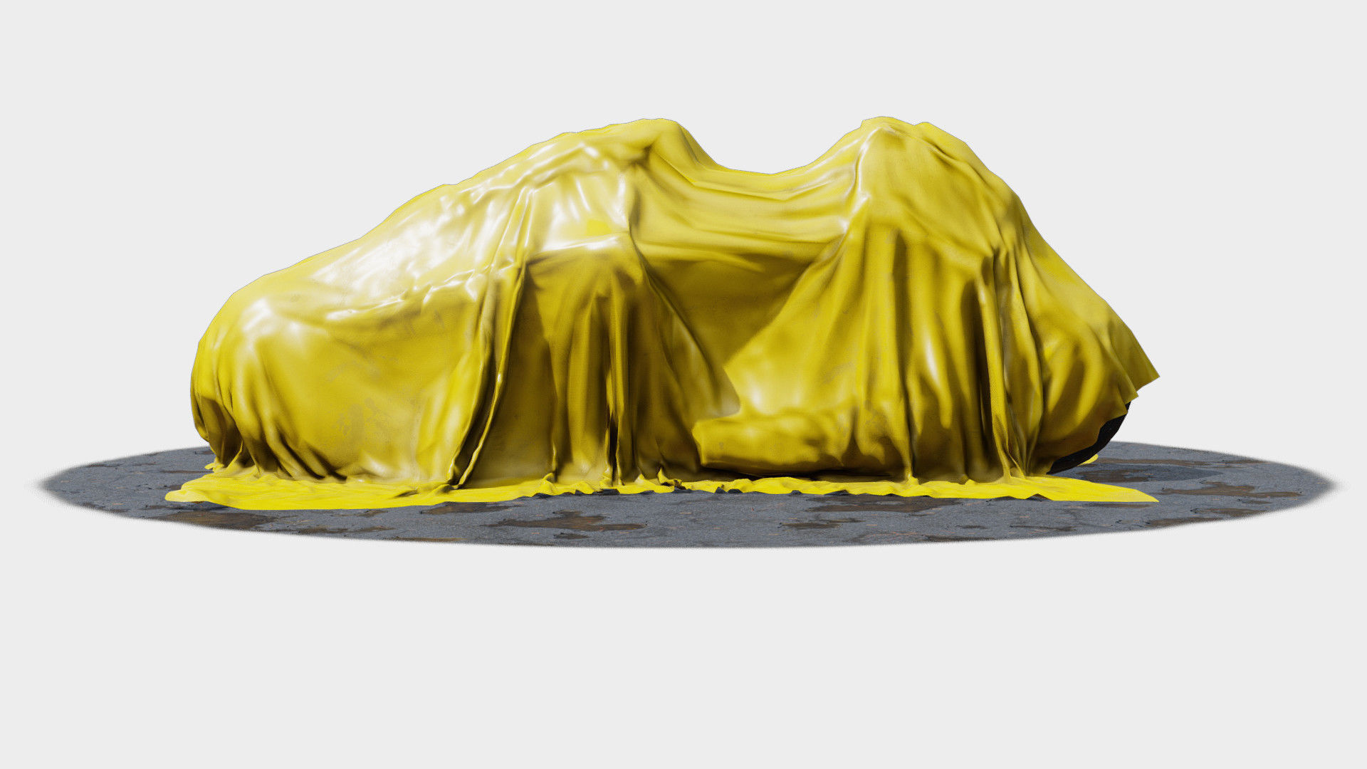 3D model Cyberpunk bike under tarp cover VR / AR / low-poly | CGTrader