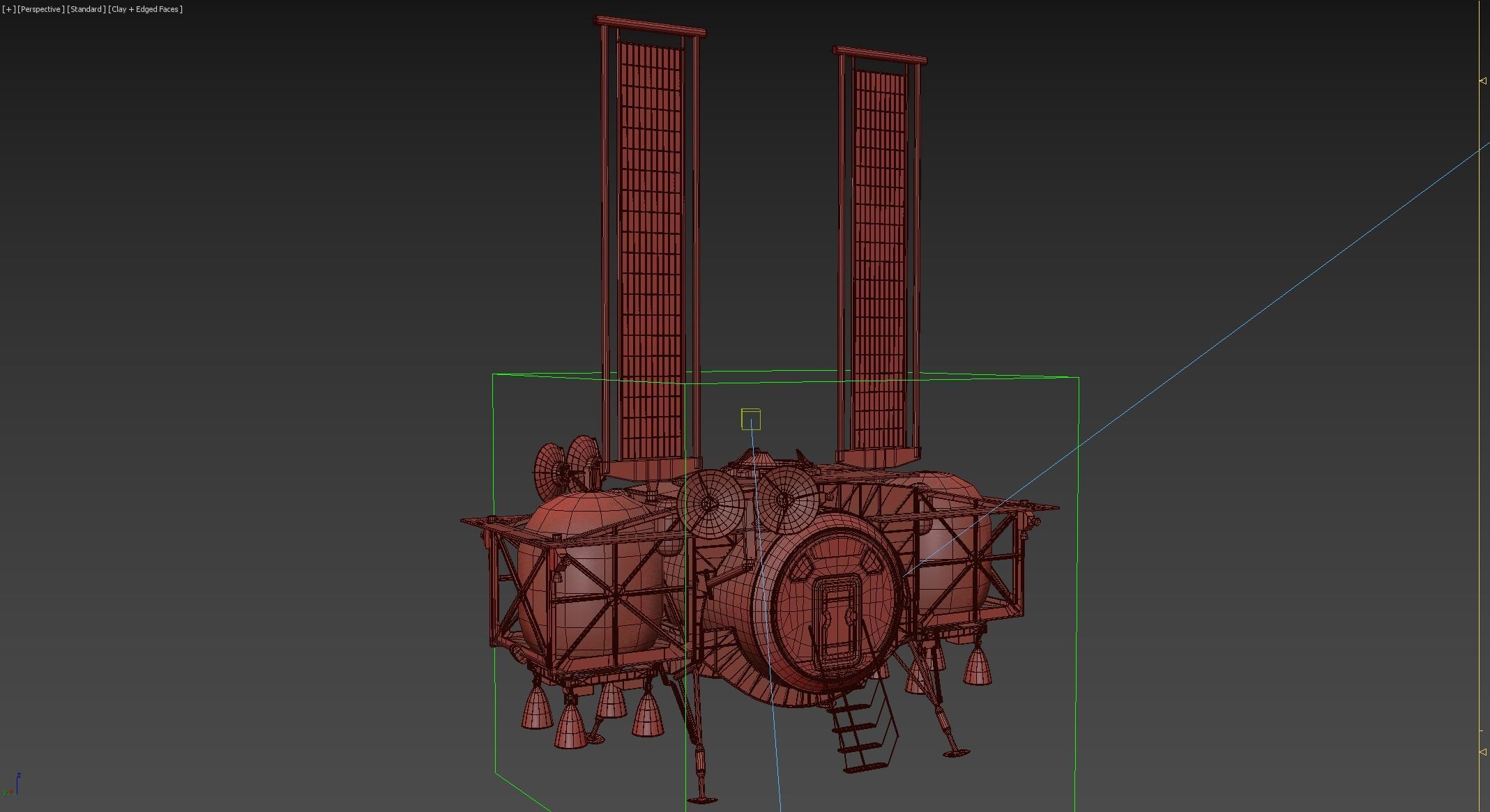 Lunar lander - Dynetics Human Landing System 3D model | CGTrader