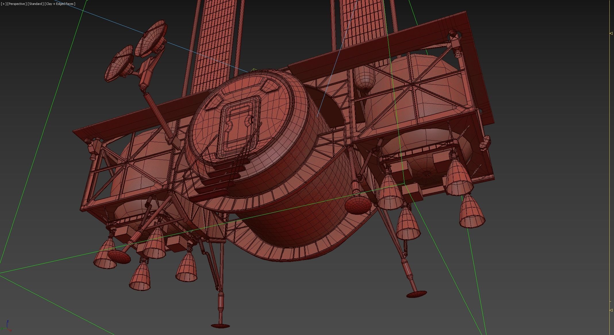 Lunar lander - Dynetics Human Landing System 3D model | CGTrader