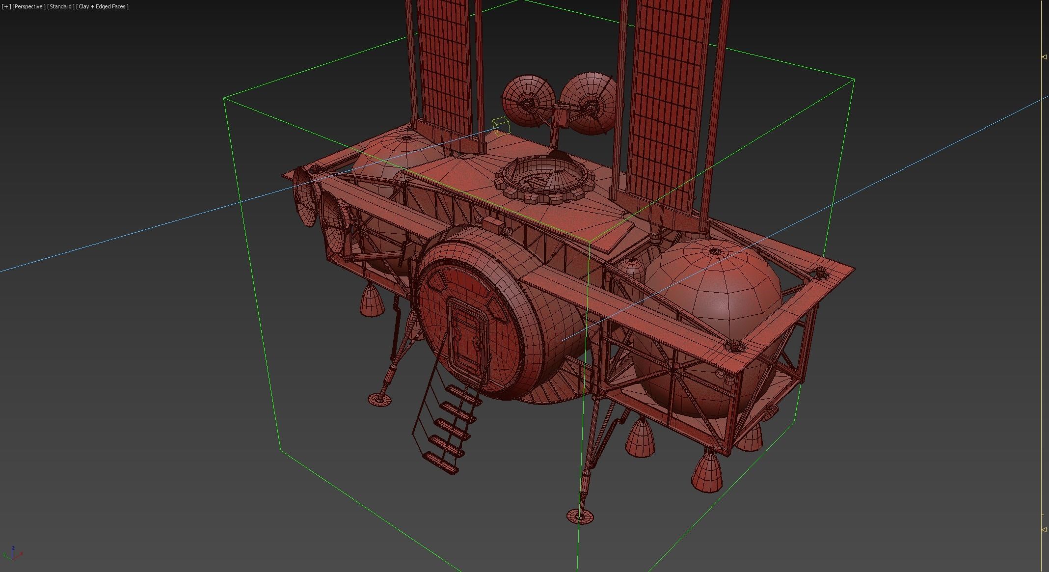 Lunar lander - Dynetics Human Landing System 3D model | CGTrader