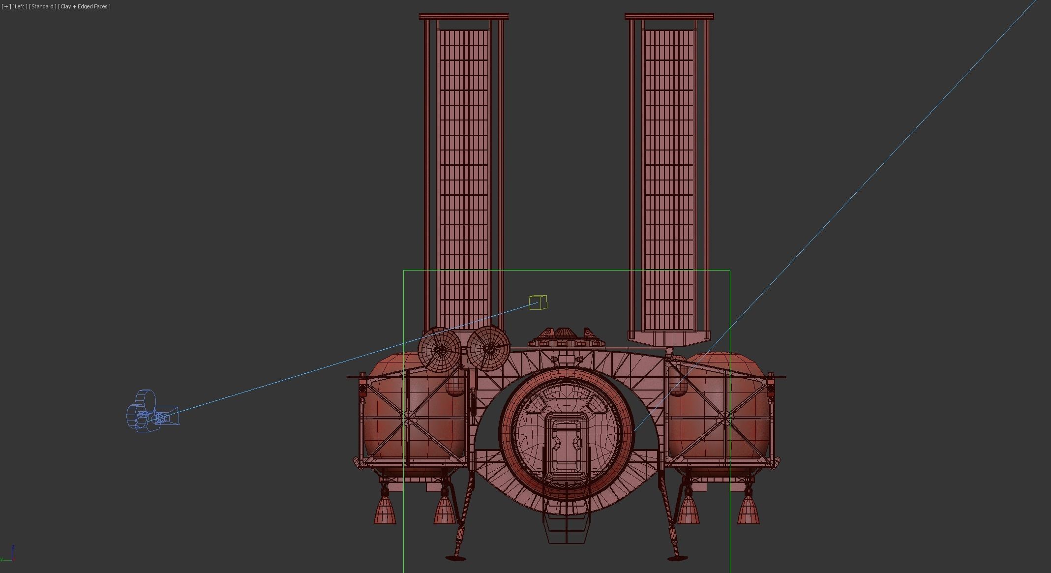 Lunar lander - Dynetics Human Landing System 3D model | CGTrader