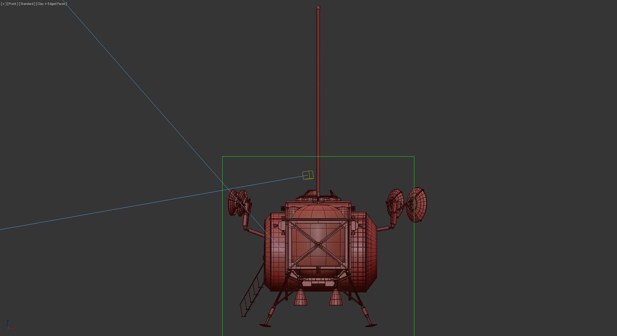 Lunar lander - Dynetics Human Landing System 3D model | CGTrader