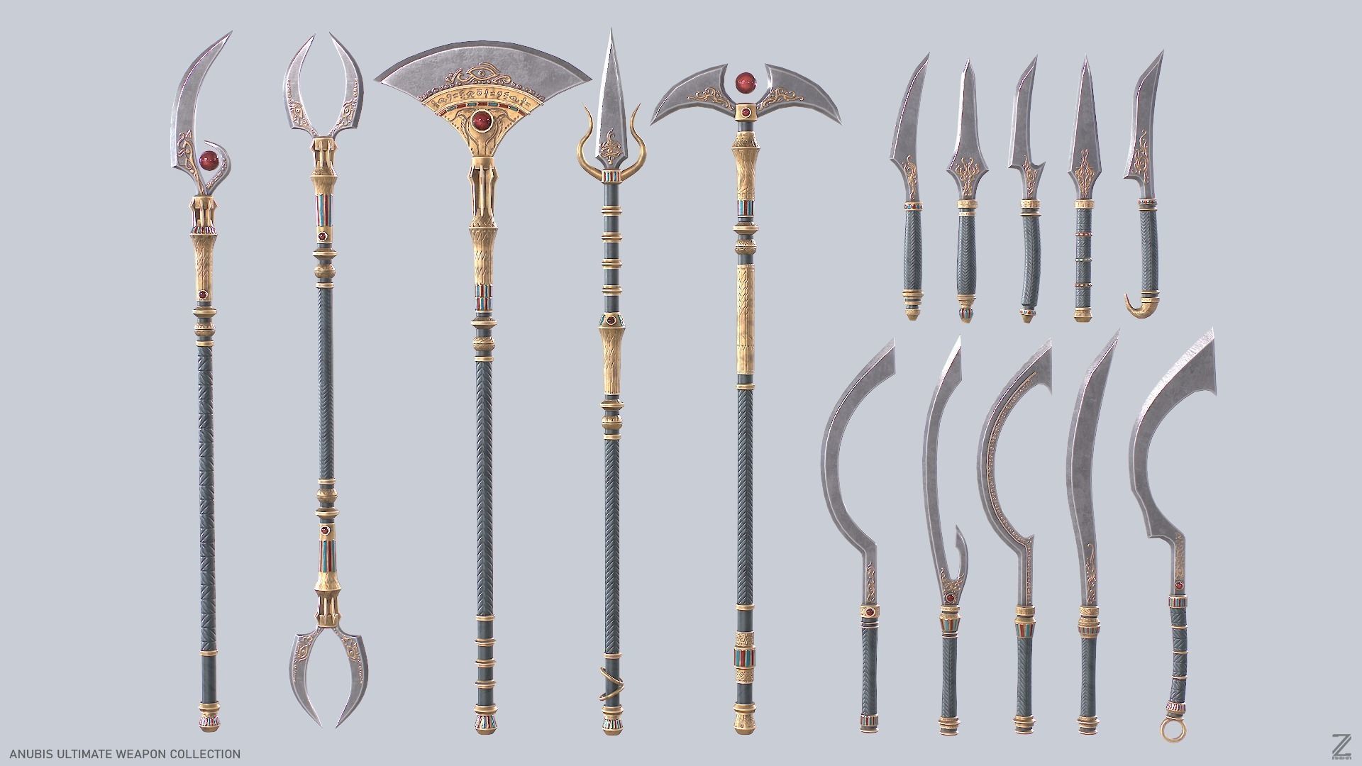 Anubis ultimate weapon collection VR / AR / low-poly | CGTrader