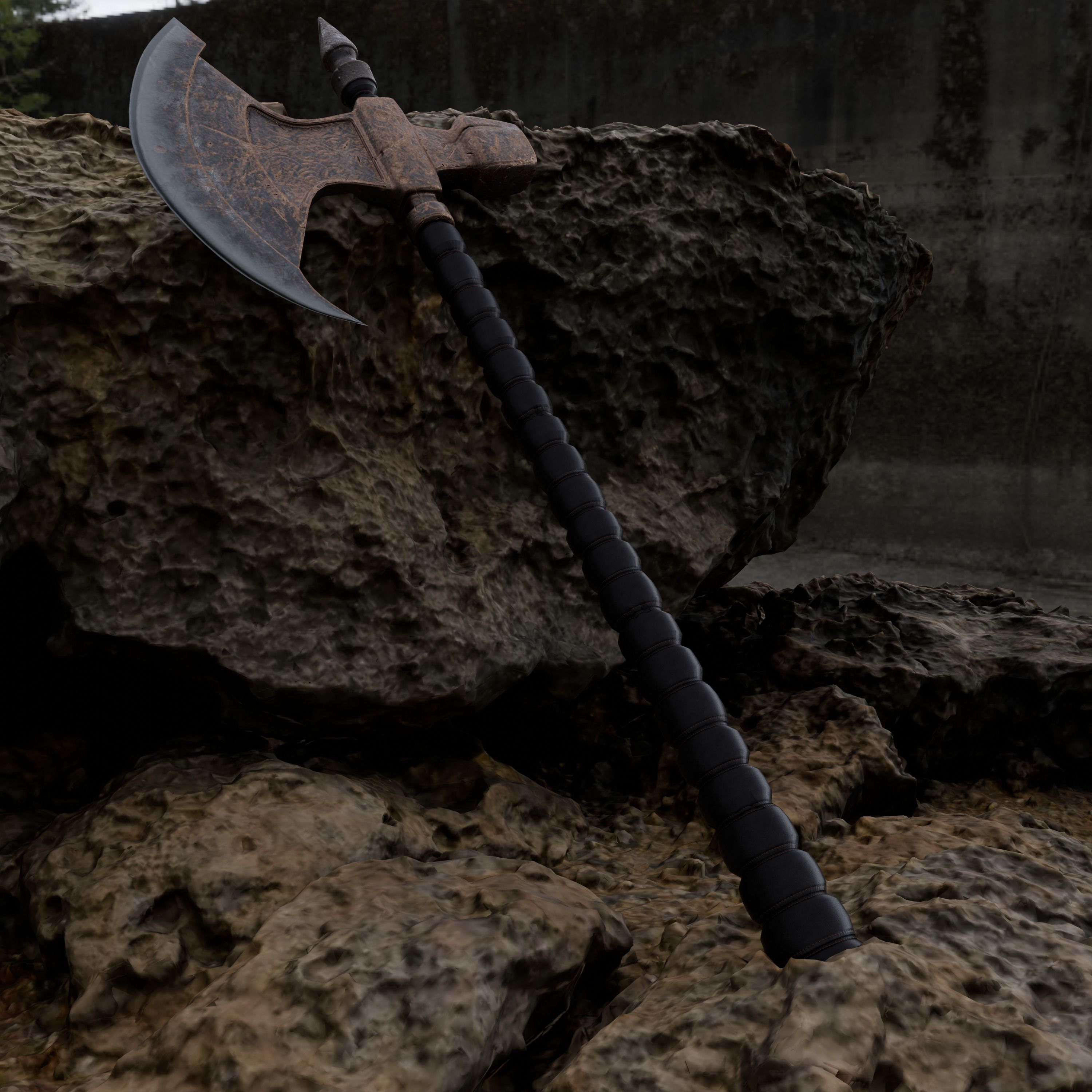 Barbarian Battle Axe - Detailed 3D model | CGTrader