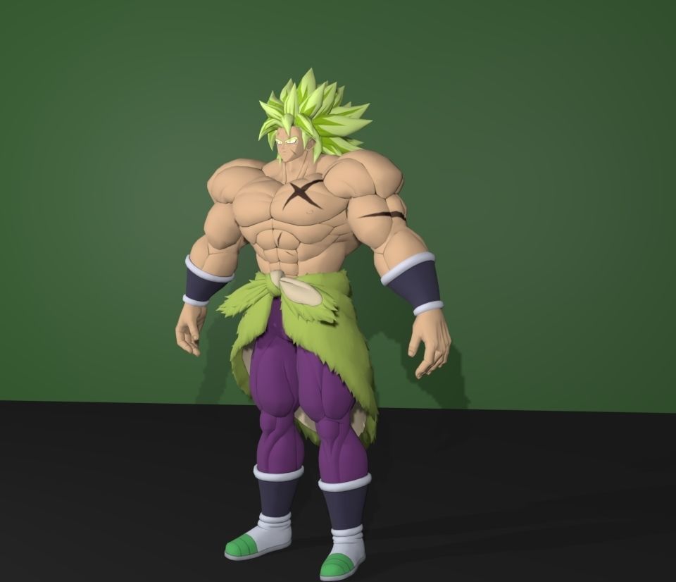 broly ssj 3D model animated rigged | CGTrader