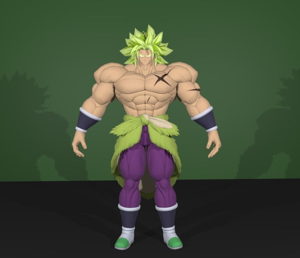 broly ssj 3D model animated rigged | CGTrader
