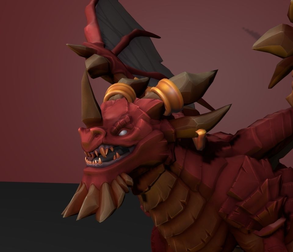 fire dragon 3D model animated rigged | CGTrader