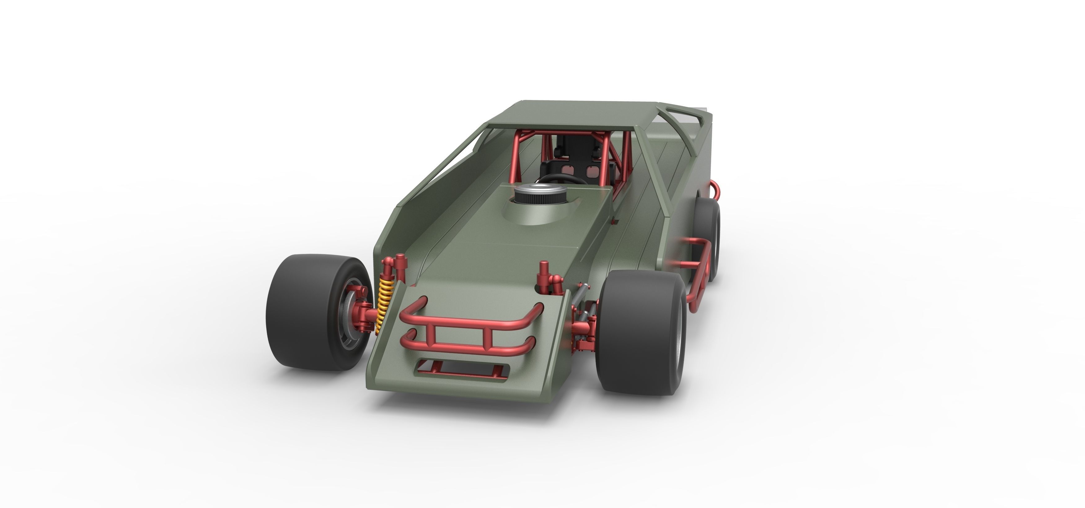 Diecast Vintage Asphalt Modified stock car V4 Scale 1 to 25 3D model 3D ...