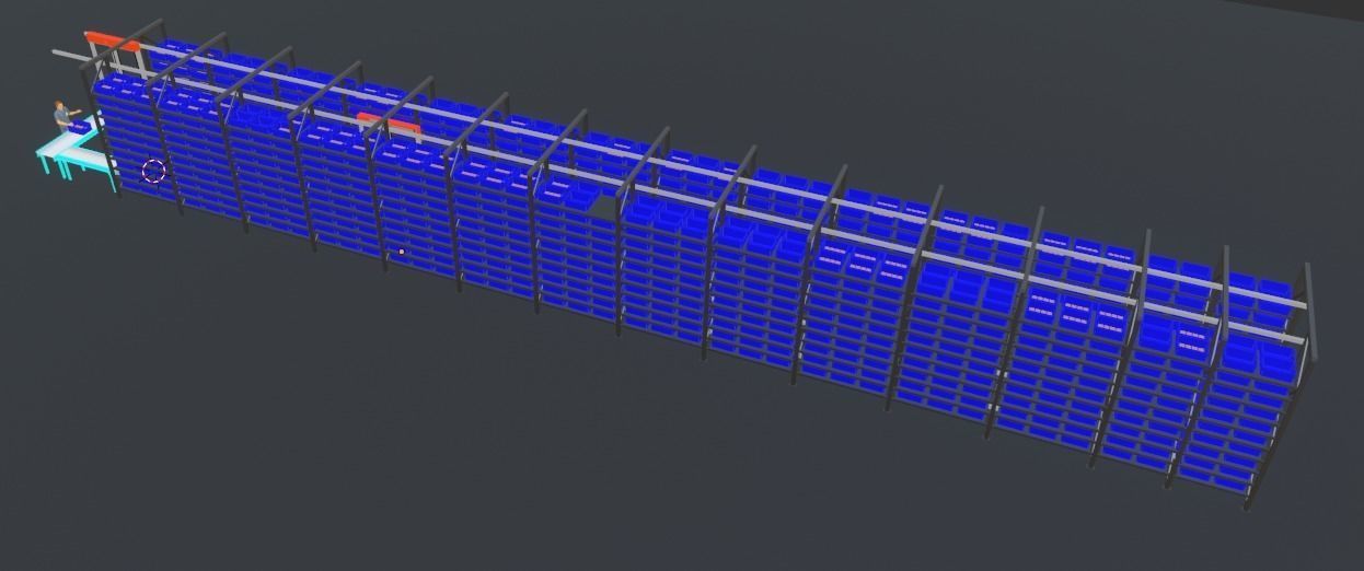 Multi Level Shuttle Automated Storage System 3D Designed model 3D model ...