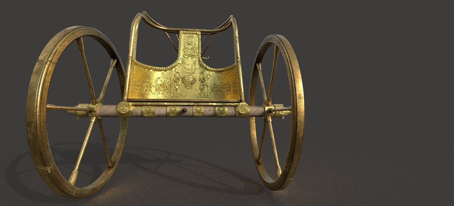 3D model Tutankhamun Ancient Egypt GOLD CHARIT 3D MODEL VR / AR / low ...