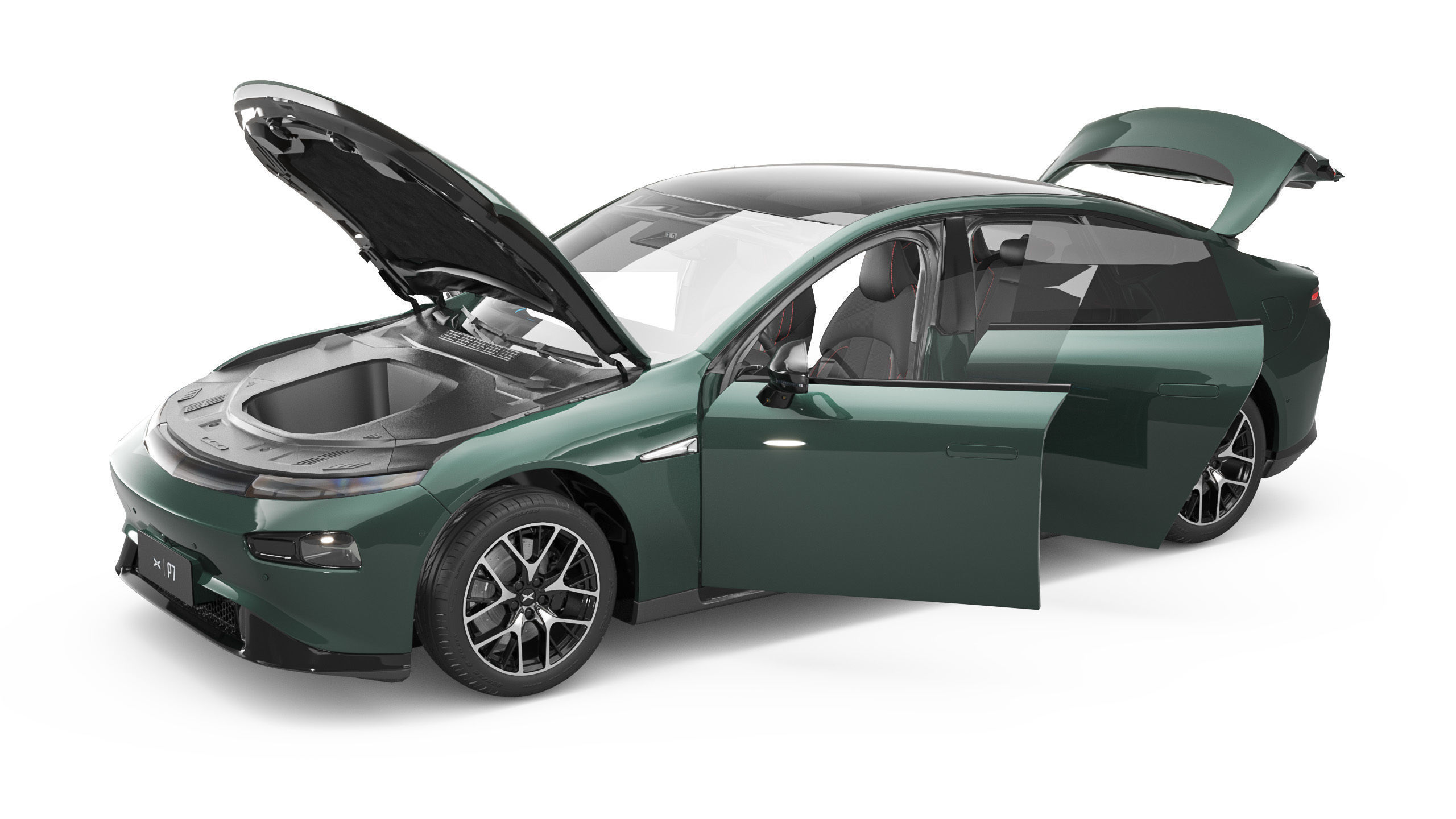 2024 Xpeng P7 With Interior 3D model animated rigged | CGTrader