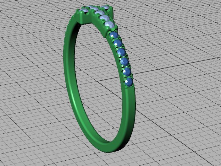Diamond Cross Ring French Pave Setting Small Diamond Ring 3D model 3D ...
