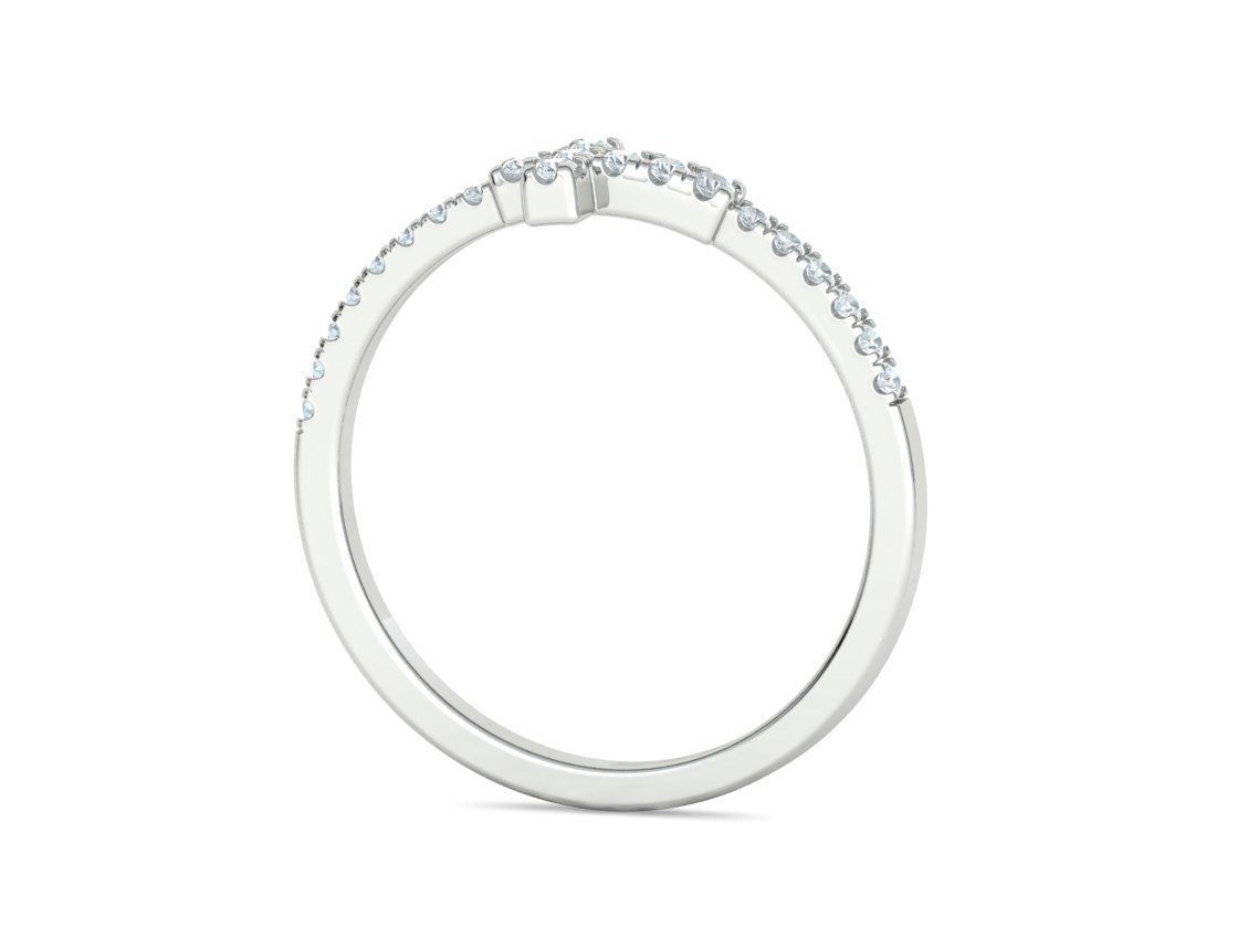 Diamond Cross Ring French Pave Setting Small Diamond Ring 3D model 3D ...