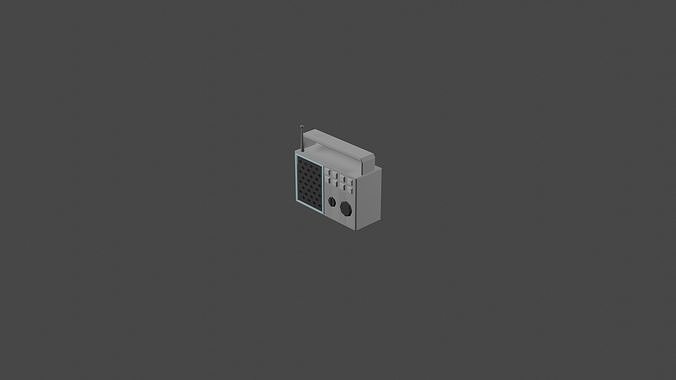 Minimalist Retro Radio Design free 3D model | CGTrader