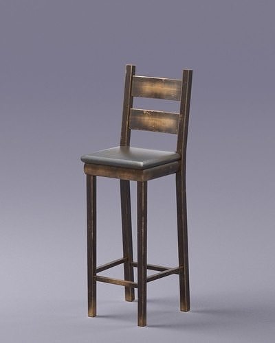 3D model S00034 Bar stool lowpoly VR / AR / low-poly | CGTrader