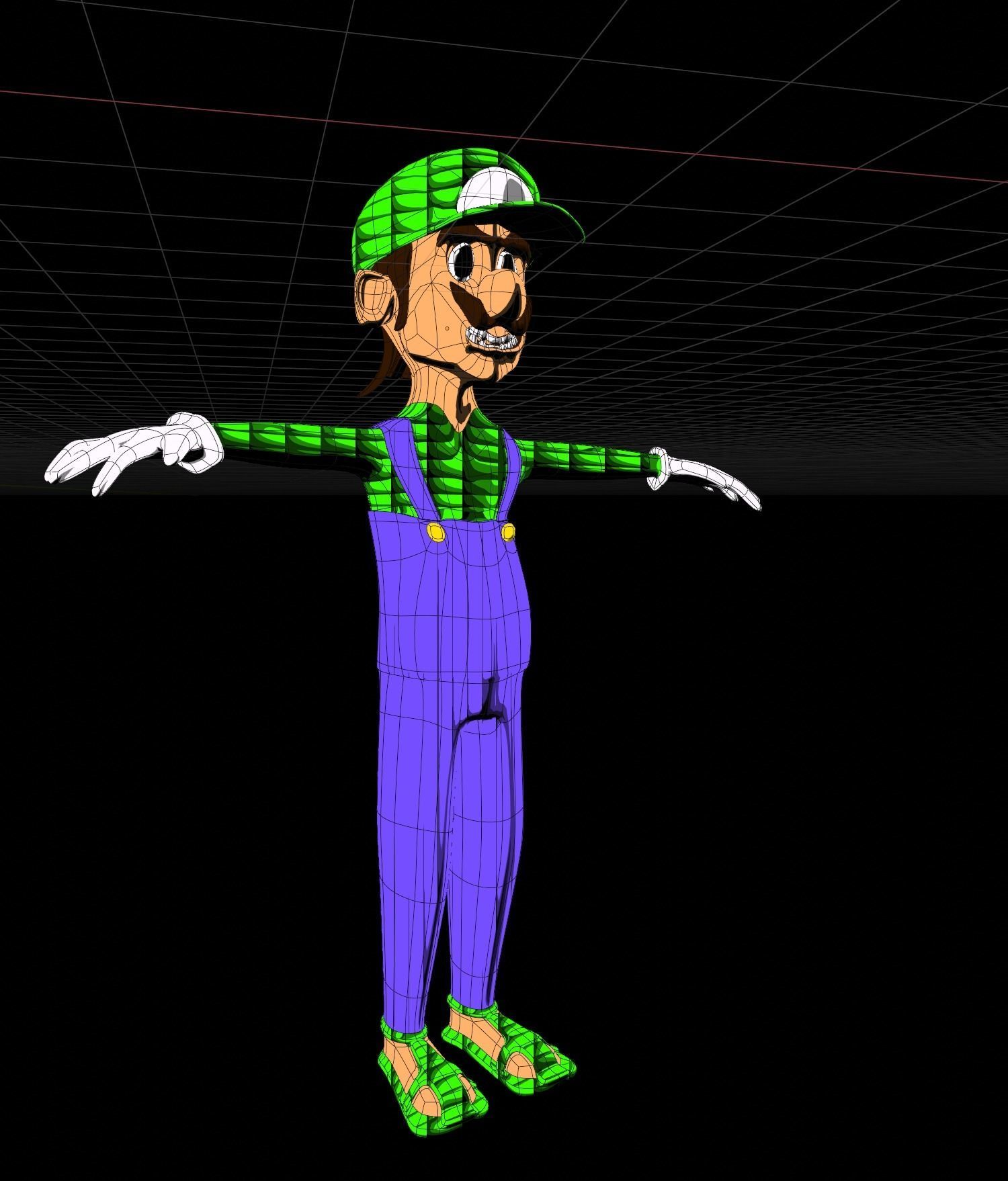 Creepy Italian plumbers free VR / AR / low-poly 3D model animated ...