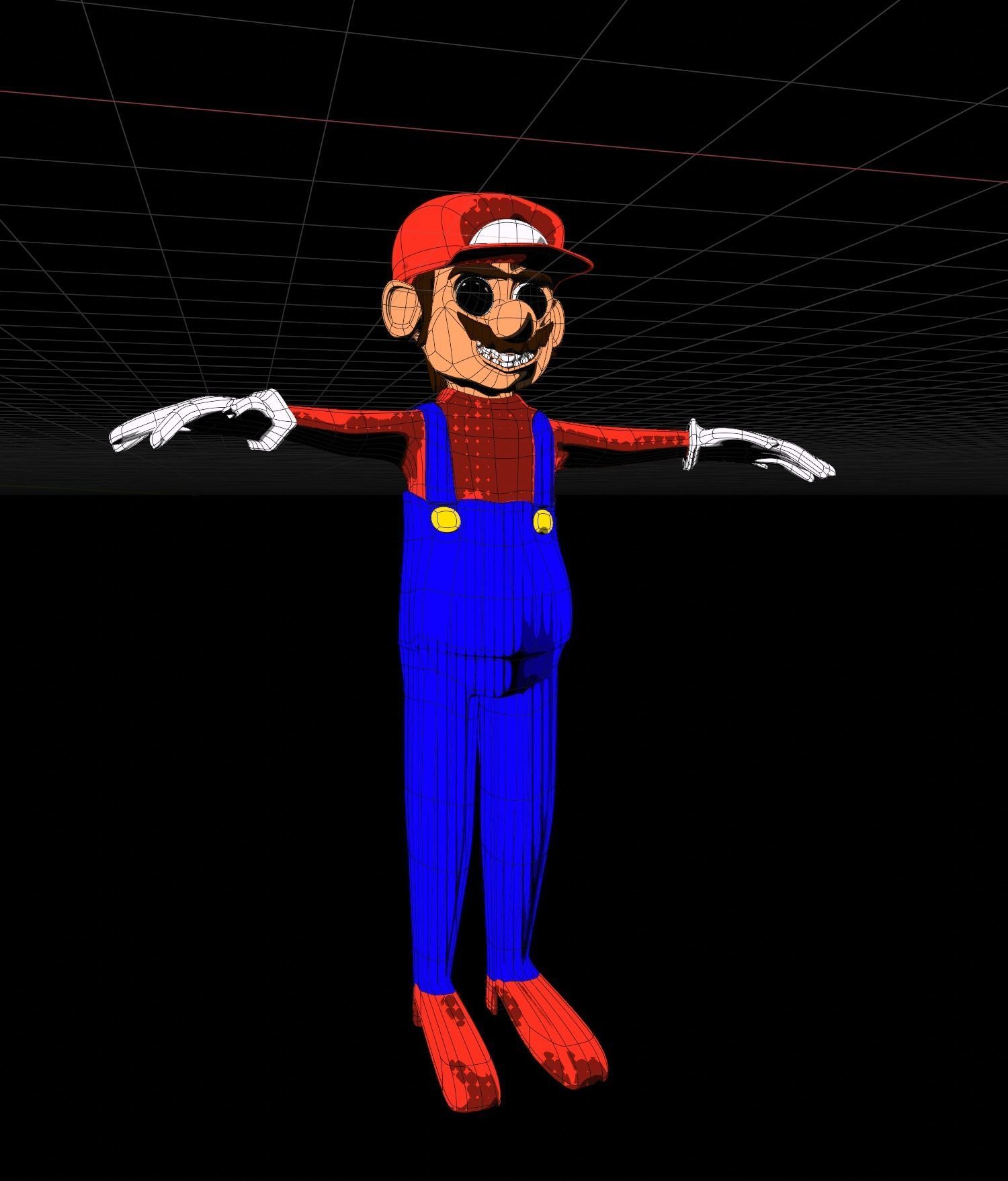 Creepy Italian plumbers free VR / AR / low-poly 3D model animated ...