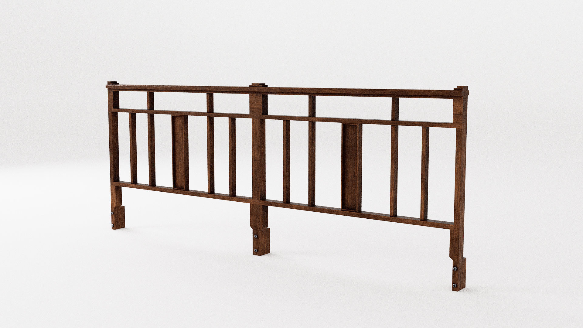 3D model Rustic Stairs and Railings Kit VR / AR / low-poly | CGTrader