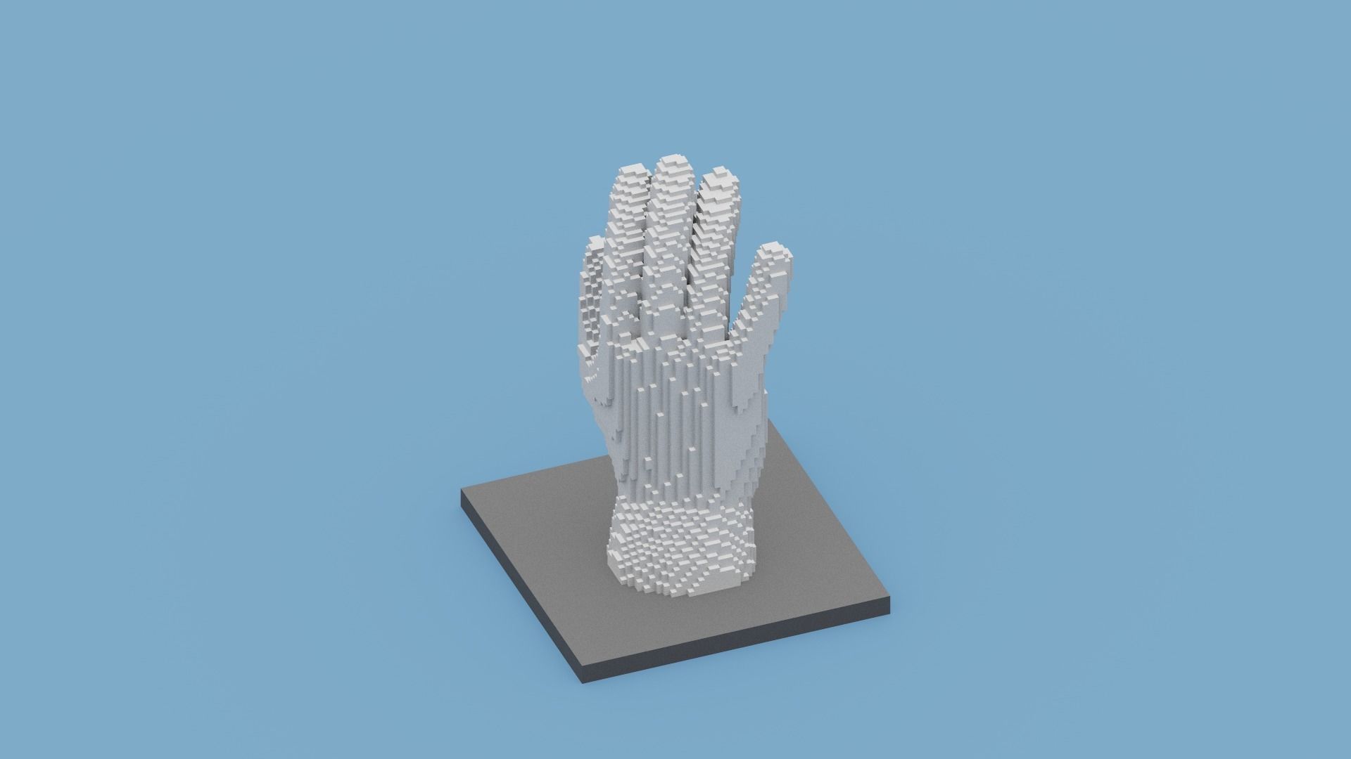 3D model Voxel Hand Sculpture VR / AR / low-poly | CGTrader