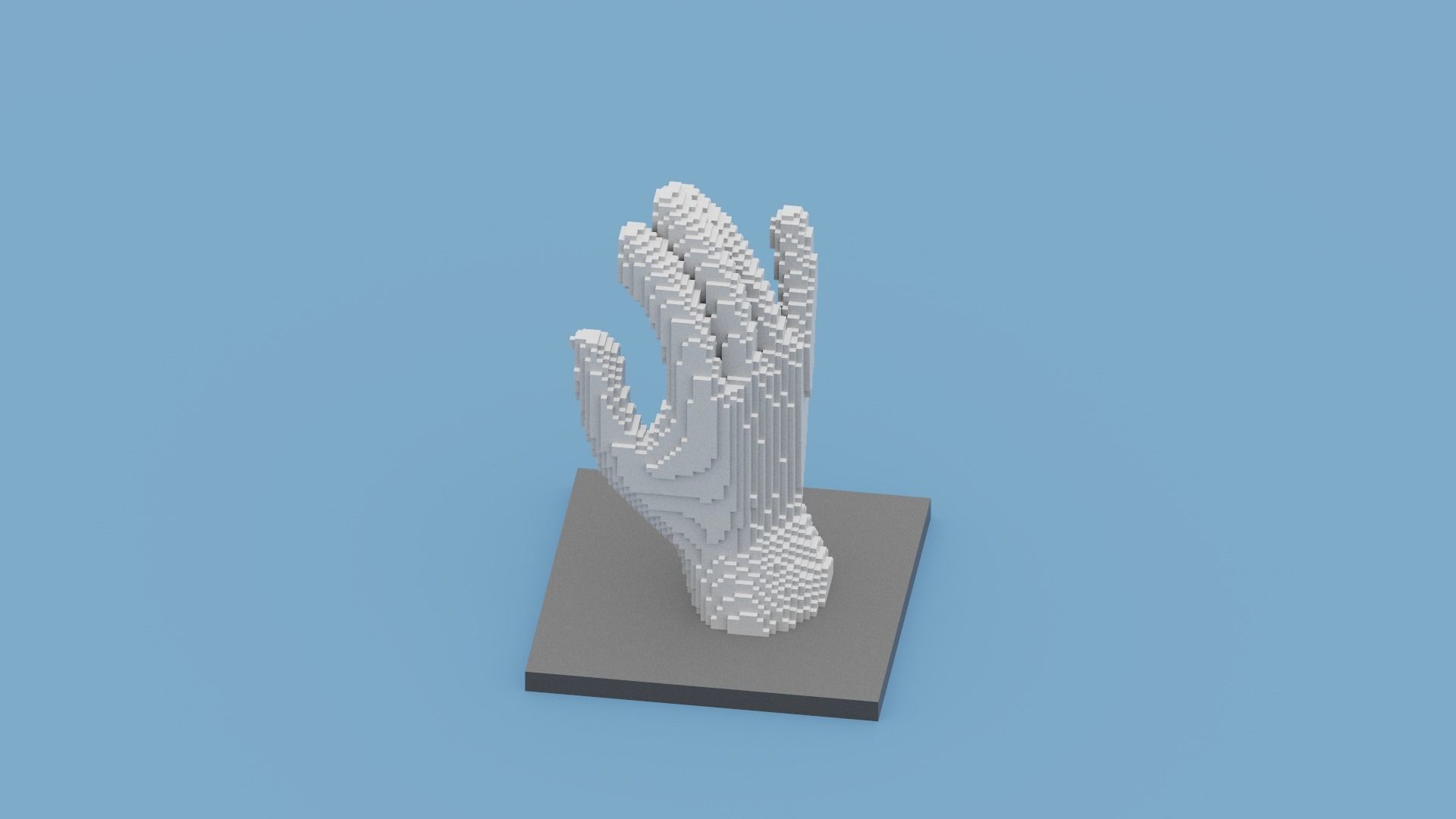 3D model Voxel Hand Sculpture VR / AR / low-poly | CGTrader