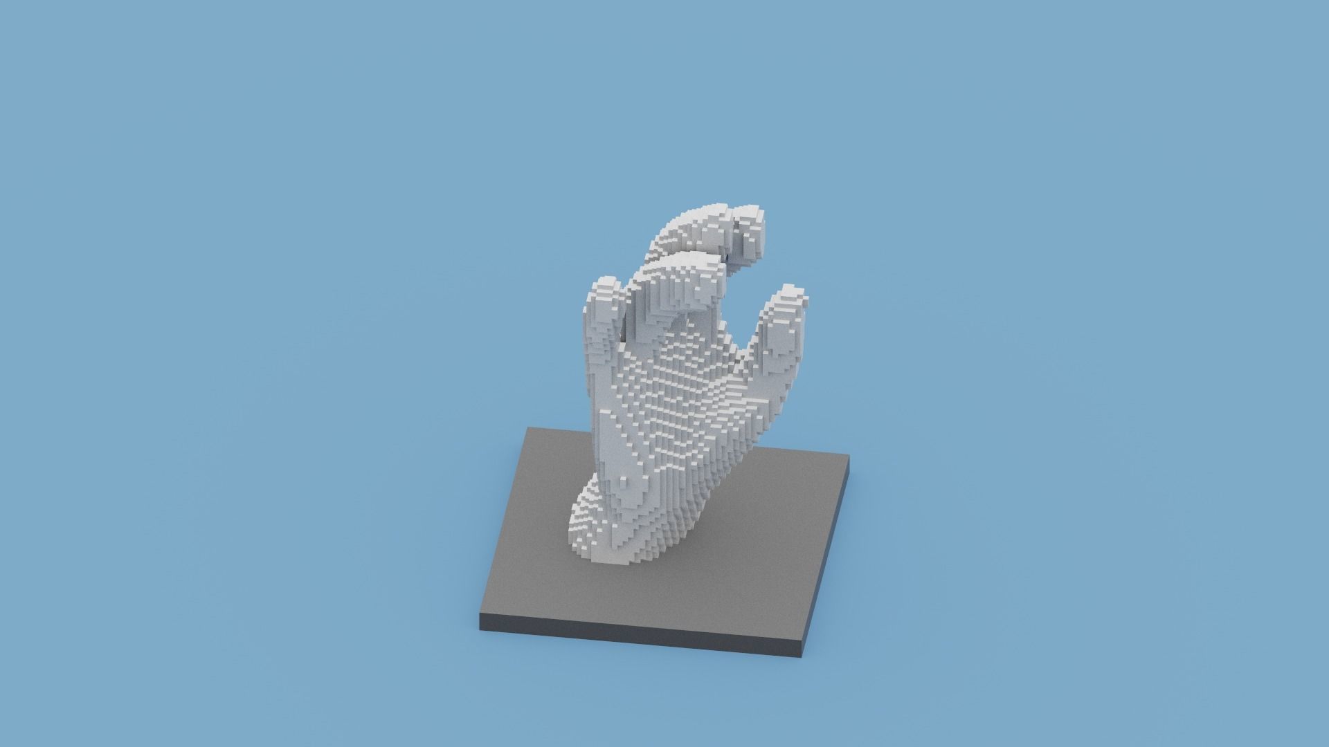3D model Voxel Hand Sculpture VR / AR / low-poly | CGTrader