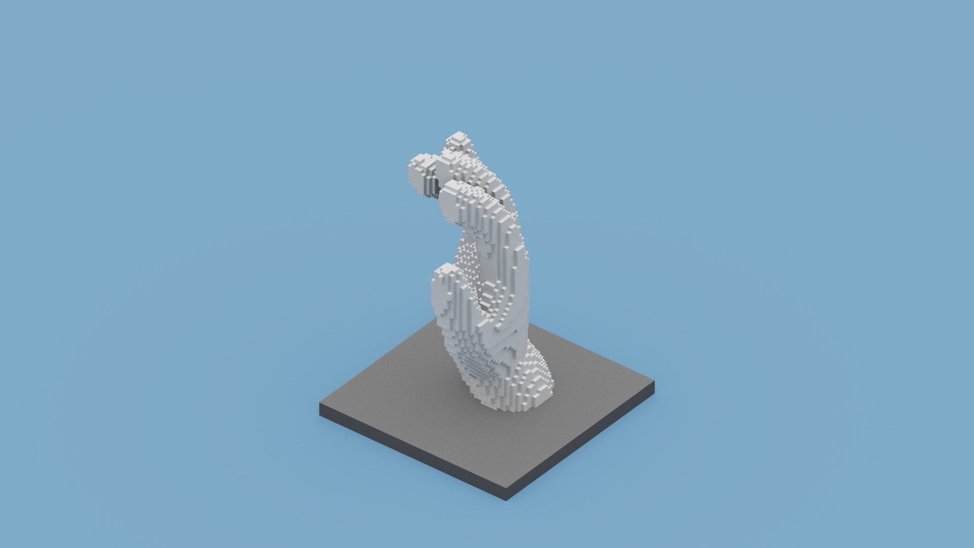 3D model Voxel Hand Sculpture VR / AR / low-poly | CGTrader