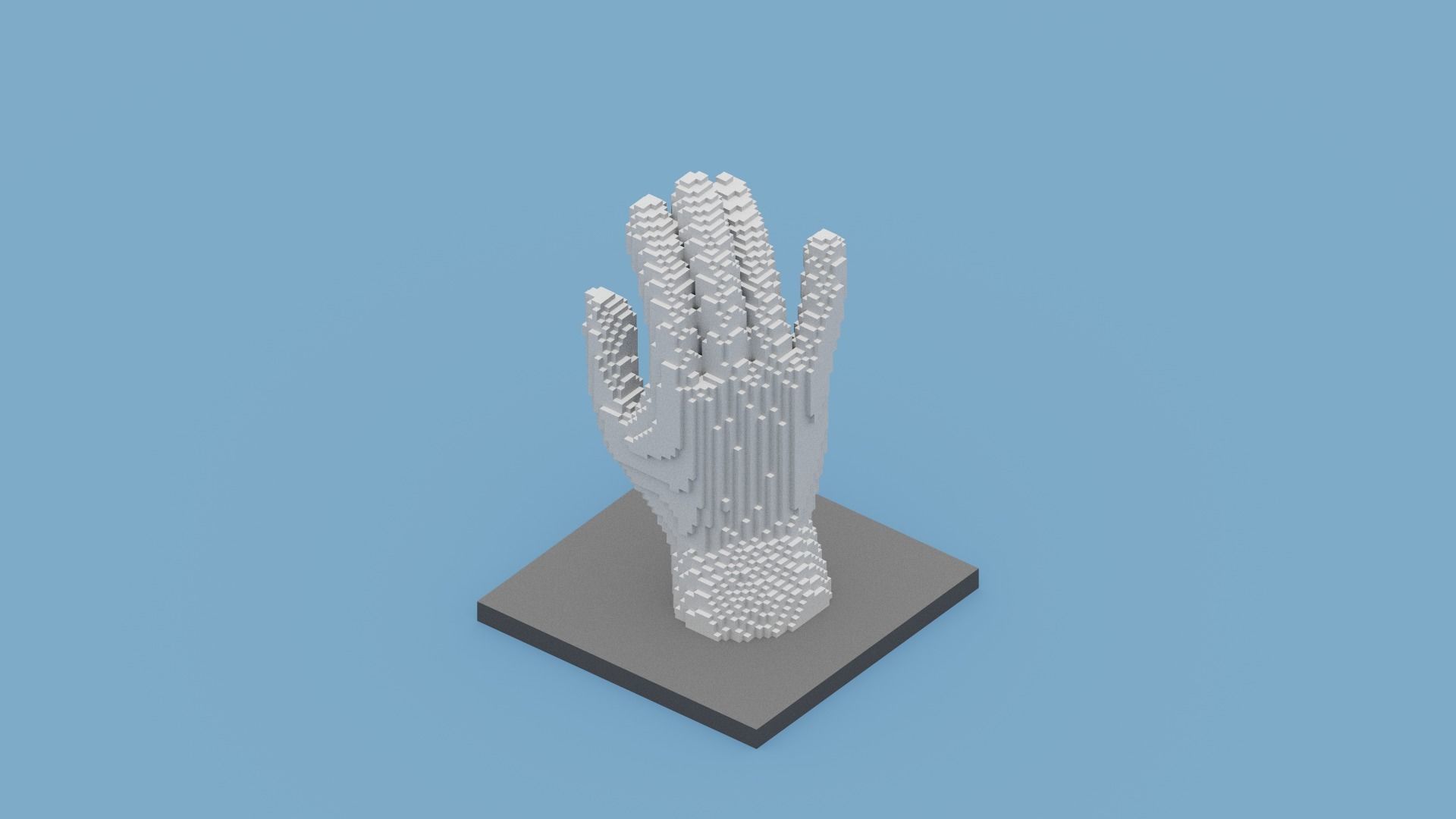 3D model Voxel Hand Sculpture VR / AR / low-poly | CGTrader