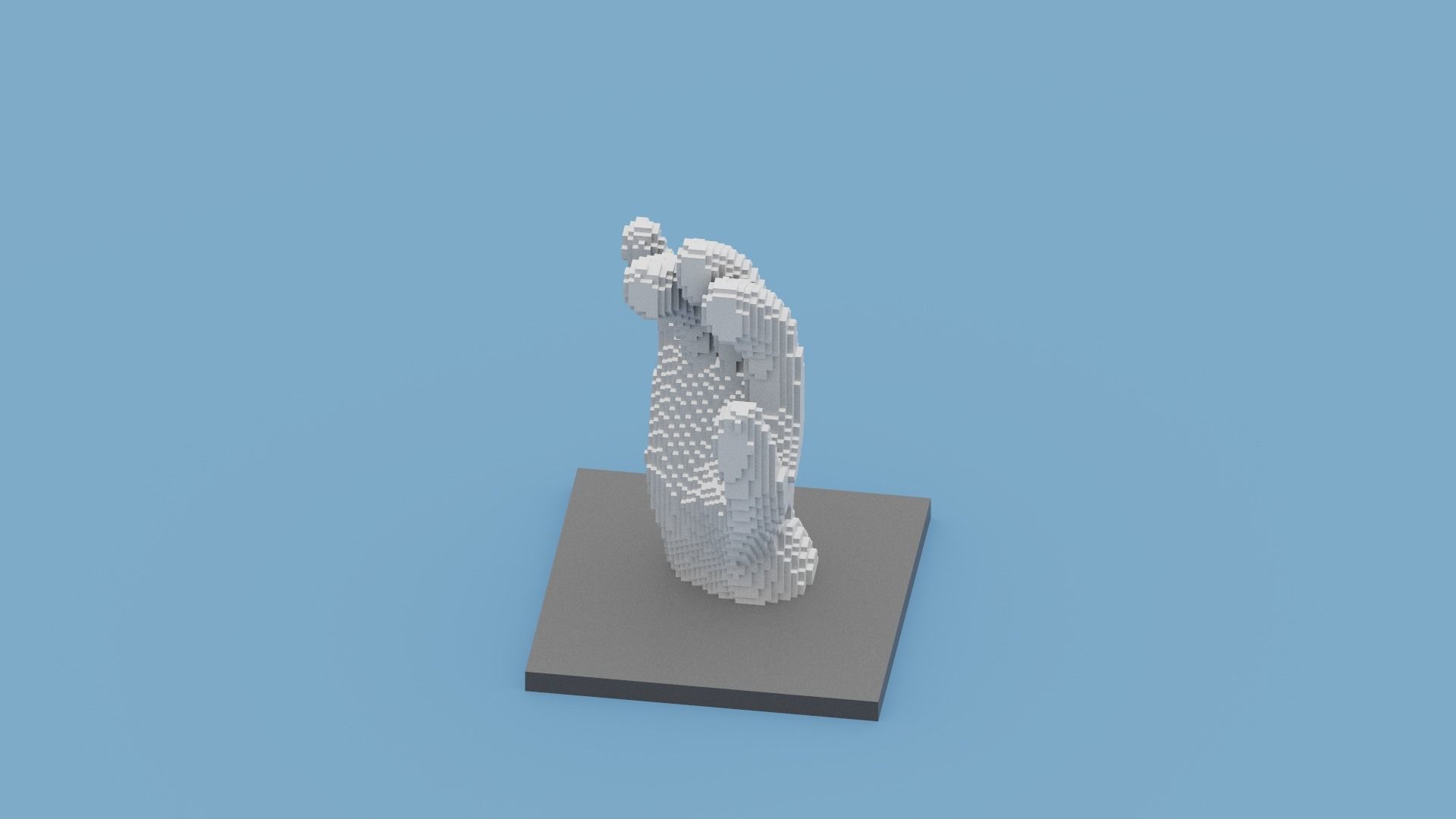 3D model Voxel Hand Sculpture VR / AR / low-poly | CGTrader