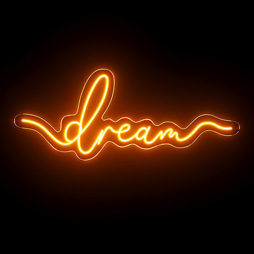 Dream Neon Sign 3D model | CGTrader