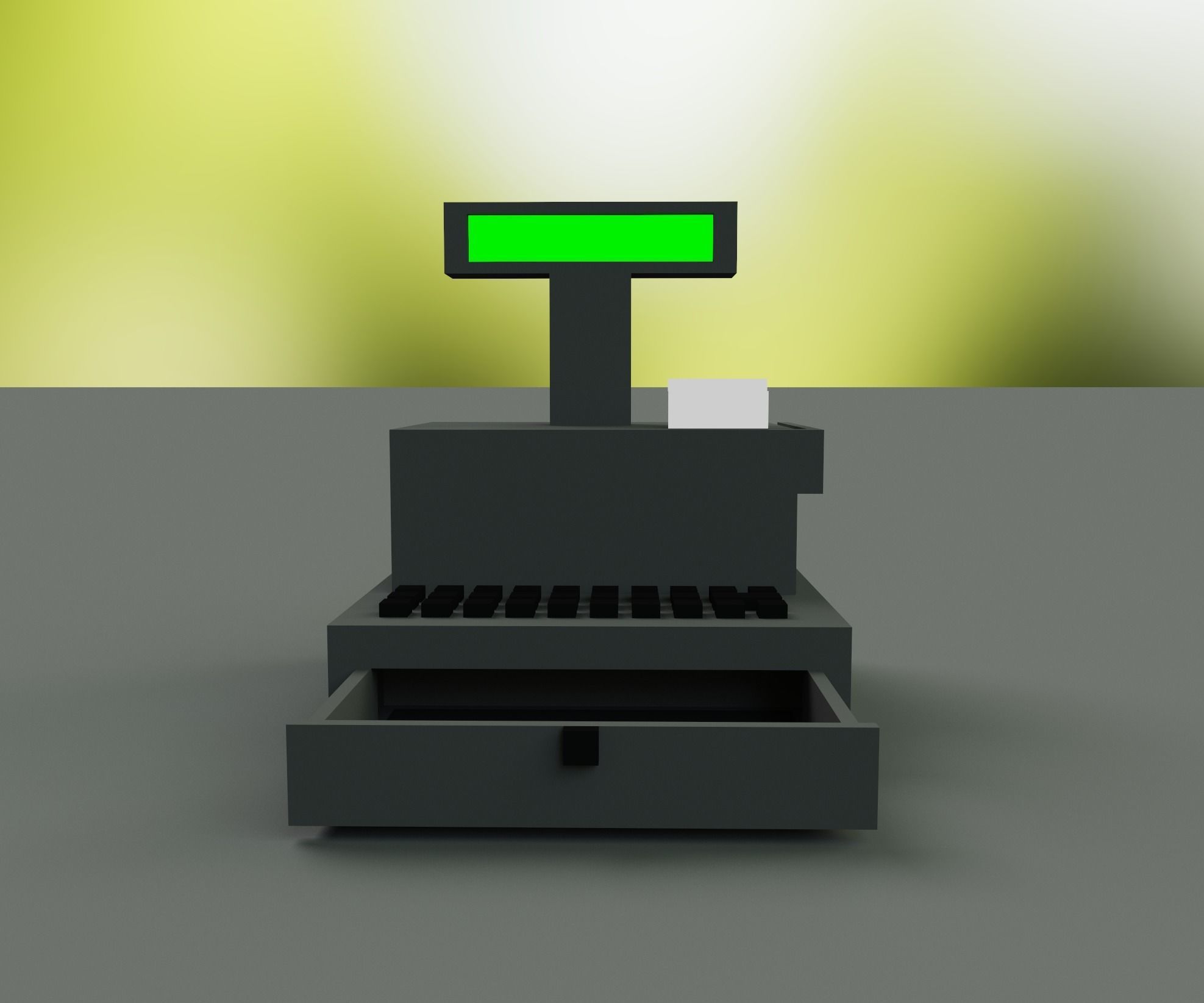 3D model Voxel cash register VR / AR / low-poly | CGTrader