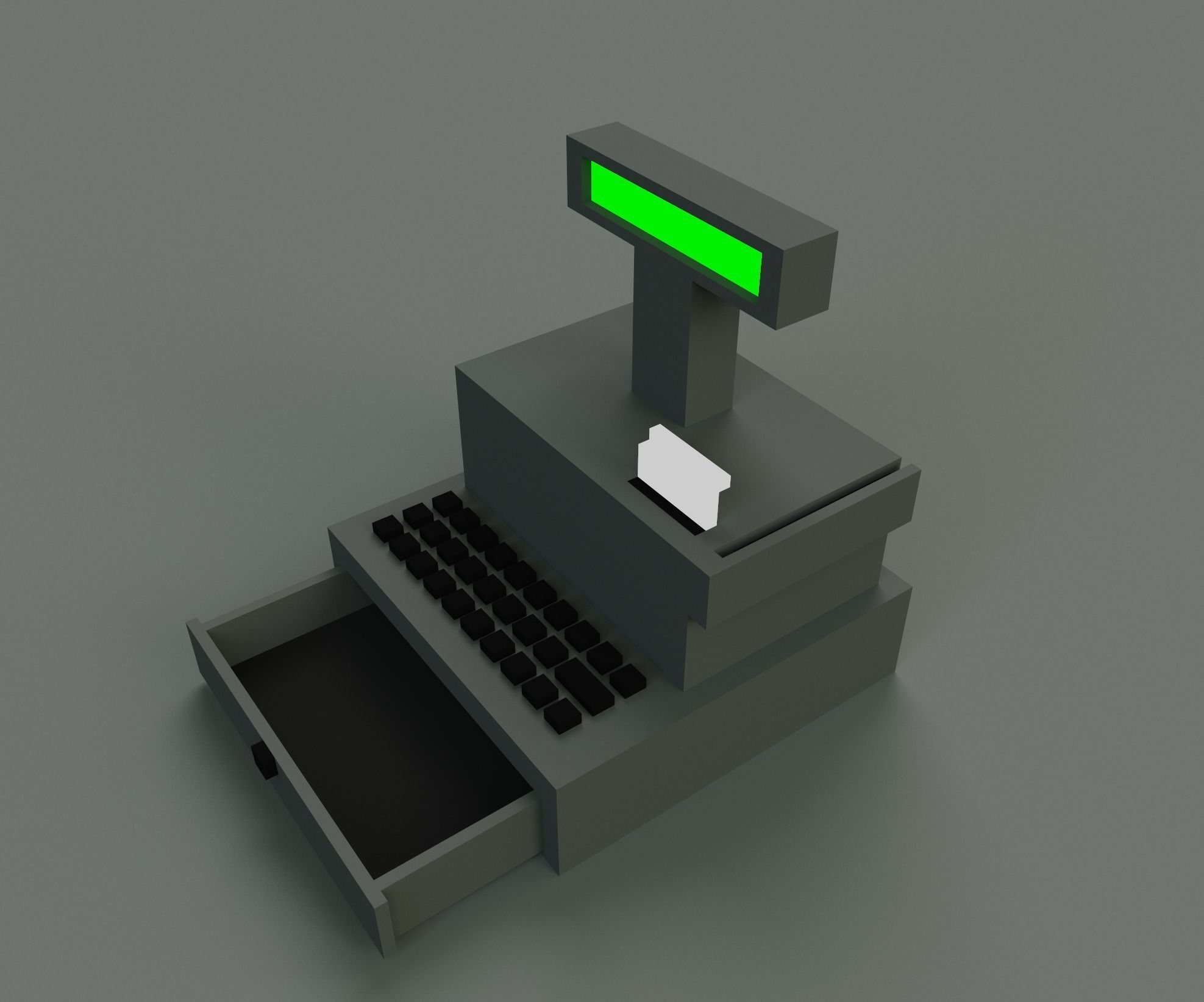 3D model Voxel cash register VR / AR / low-poly | CGTrader