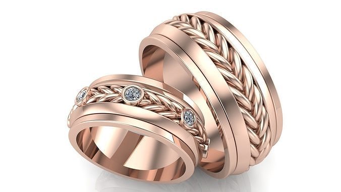 wedding ring 3D model 3D printable | CGTrader