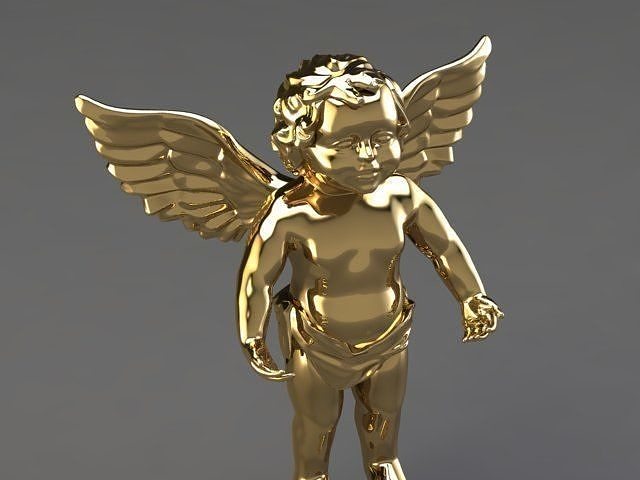 angel pendant zbrush 3D model 3D printable | CGTrader