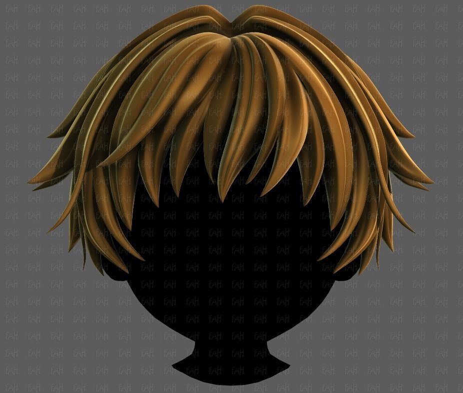 3D model 3D Hair style for boy V122 VR / AR / low-poly | CGTrader