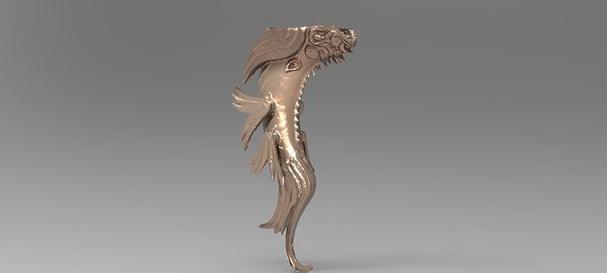 3D model Sea serpent engraved stone VR / AR / low-poly | CGTrader