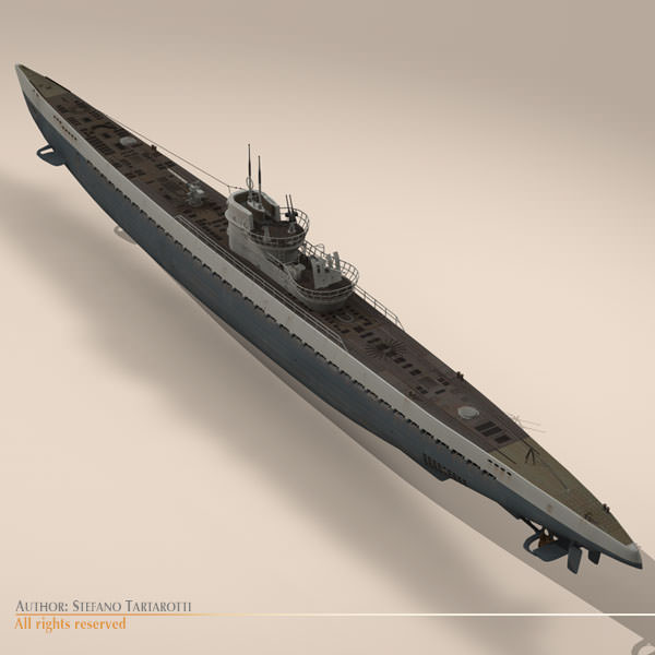 Type IX U-boat submarine 3D model | CGTrader