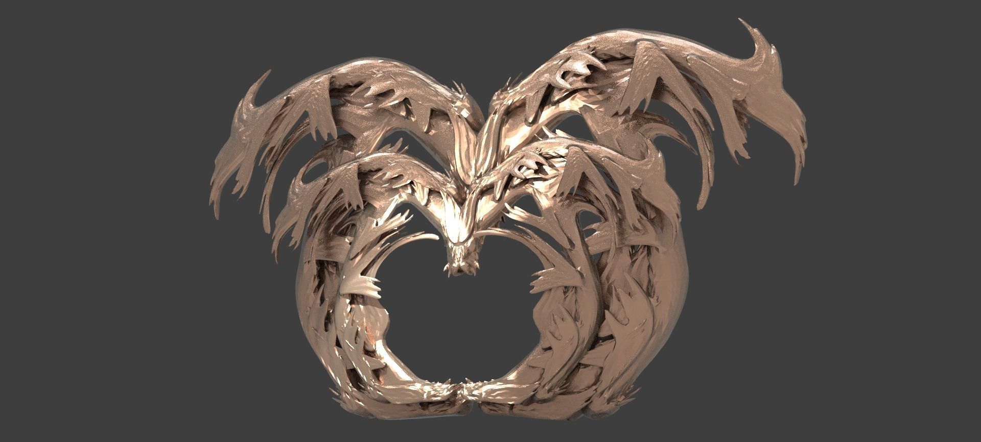 Ocean Dragon arch extended 3D model | CGTrader