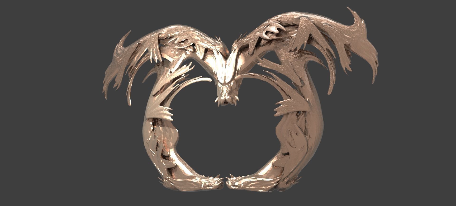 Ocean Dragon arch extended 3D model | CGTrader