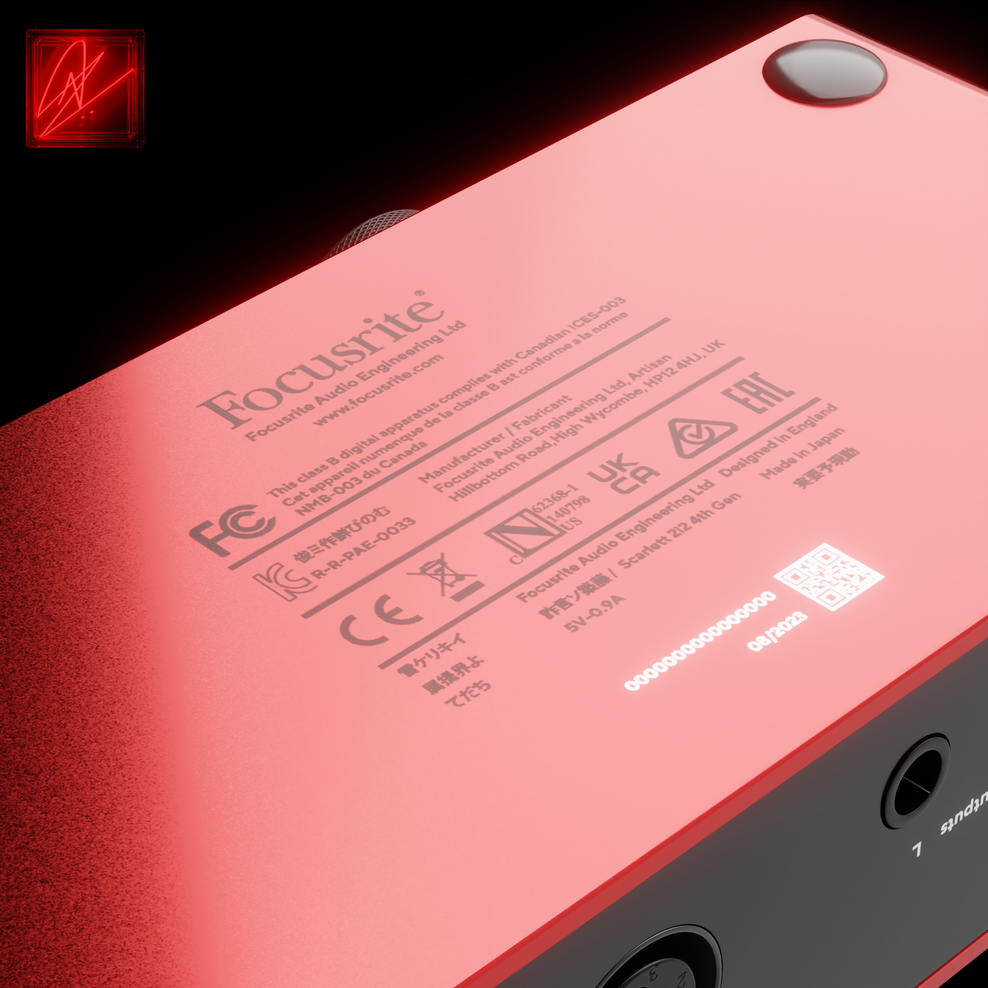 3D model Focusrite Scarlett 2i2 4th Gen 3D model VR / AR / low-poly ...