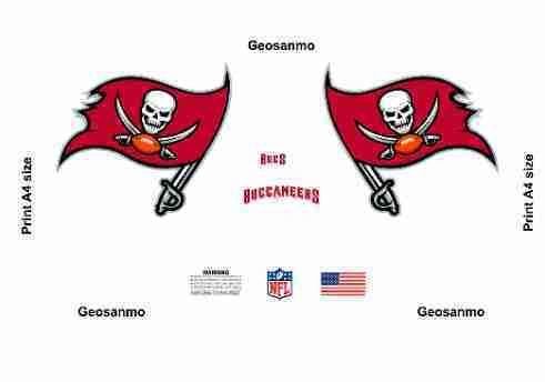 Printable High Resolution NFL Helmet Decals Pack 4 3D model 3D ...