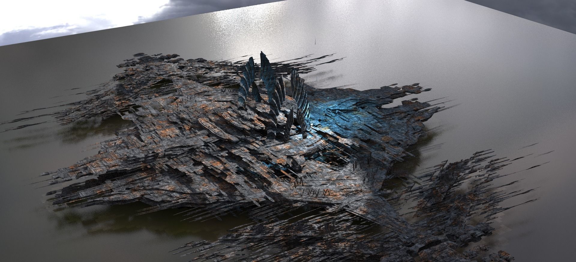 Hive Aquarium docks floor 3D model | CGTrader