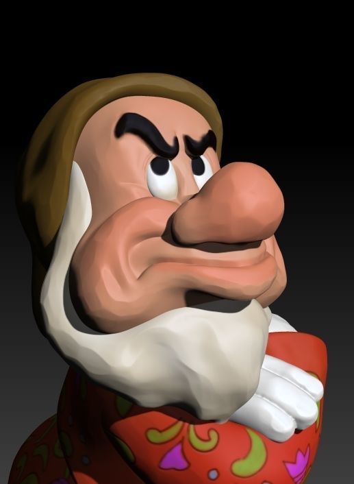 Grumpy dwarf 3D model 3D printable | CGTrader