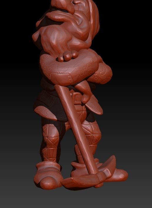 Grumpy dwarf 3D model 3D printable | CGTrader