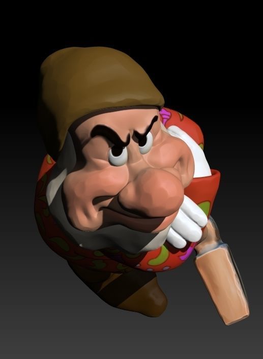 Grumpy dwarf 3D model 3D printable | CGTrader